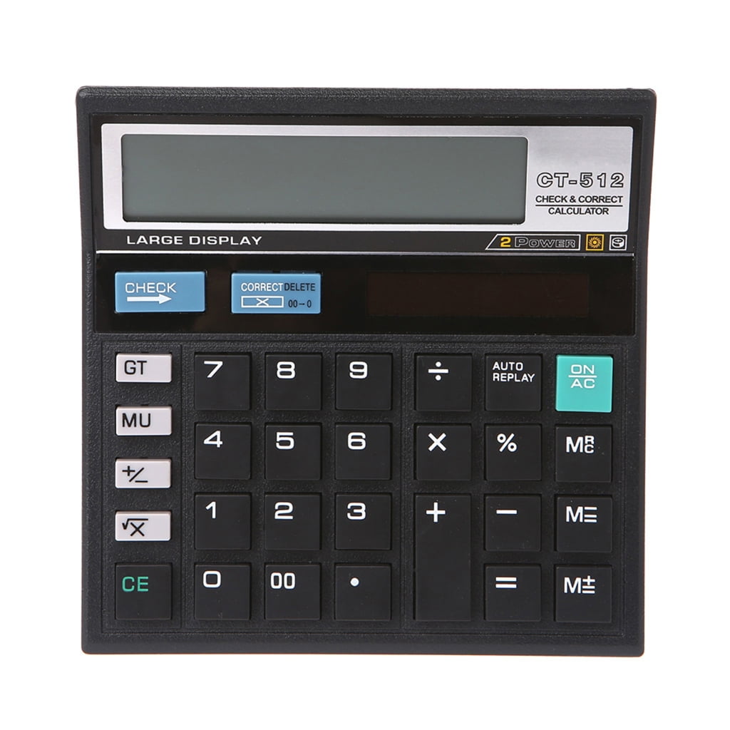 12-Digit Desk Calculator Business Students Accounting Tool Battery and ...