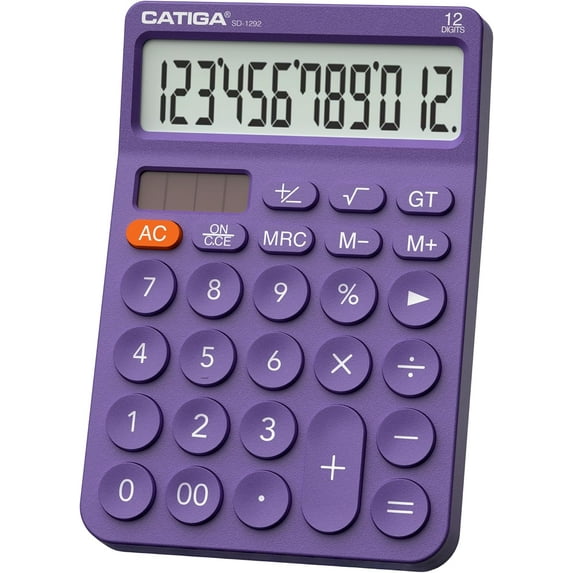 12 Digit Desktop Calculator Basic Desk Calculator with Large LCD ...