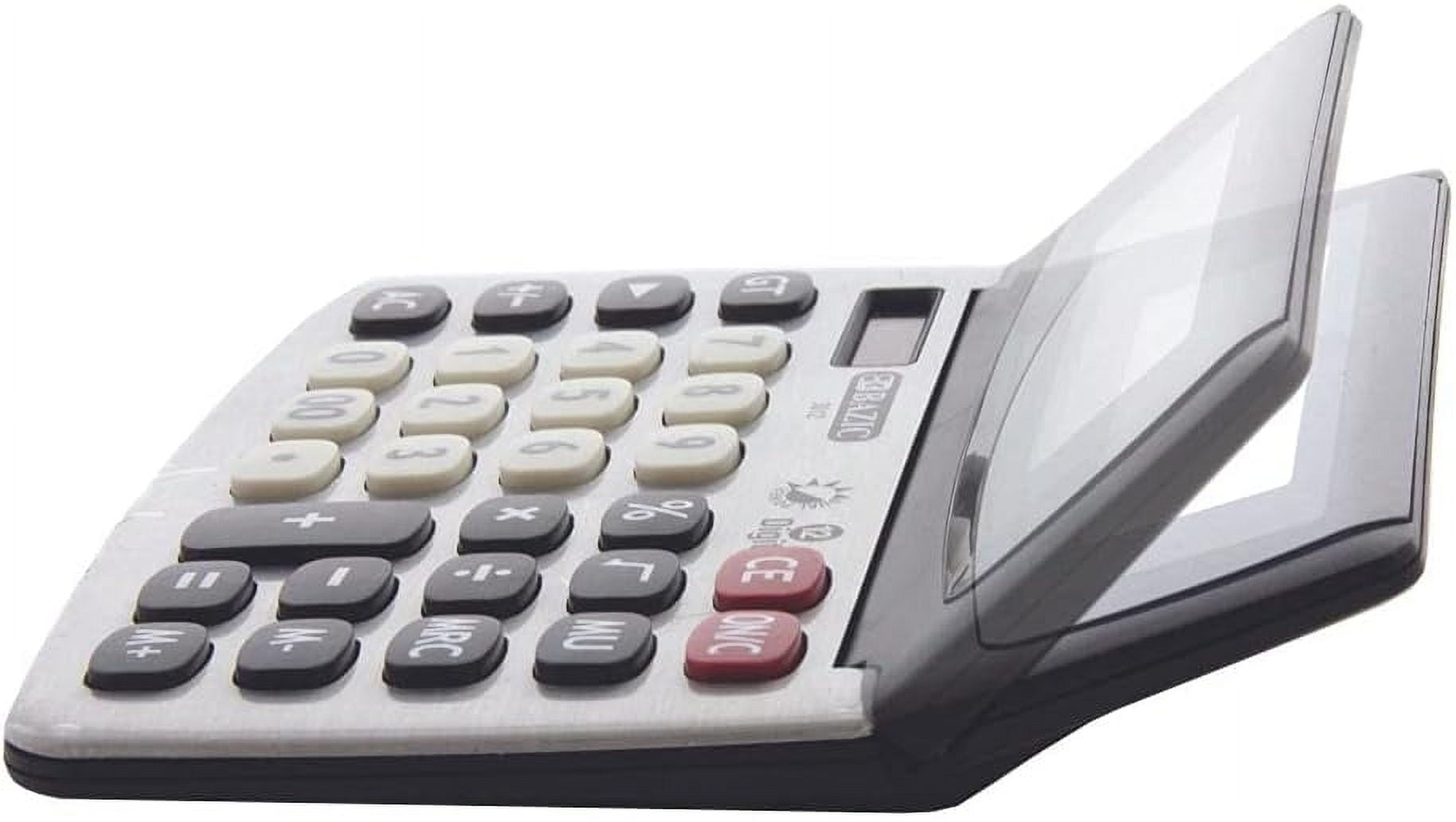 12 Digit Desktop Calculator Big Buttons Dual Power Solar Battery Large ...