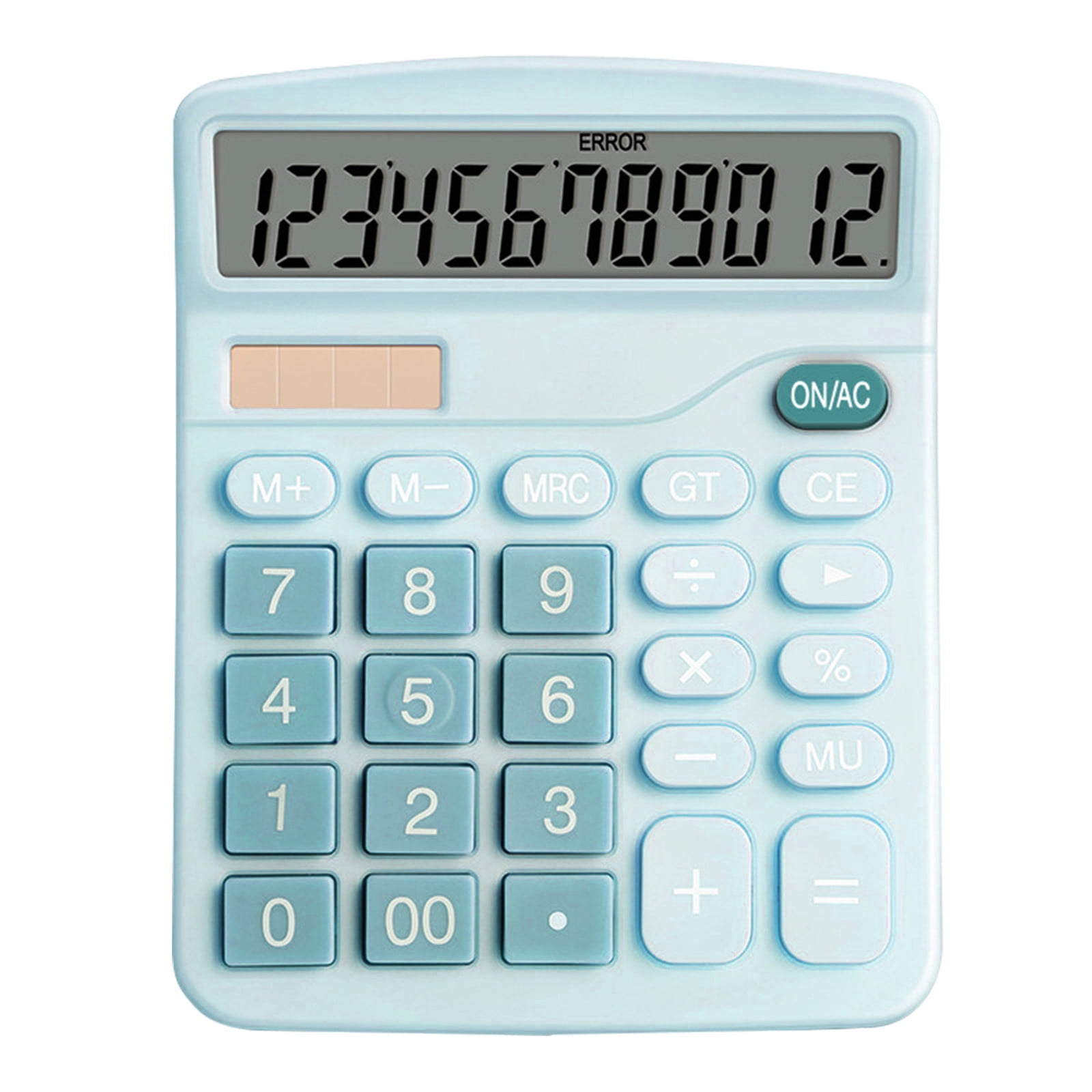 12-Digit Desktop Calculator with Large Lcd Display, Solar Battery Dual Power, Ergonomic Keys ...