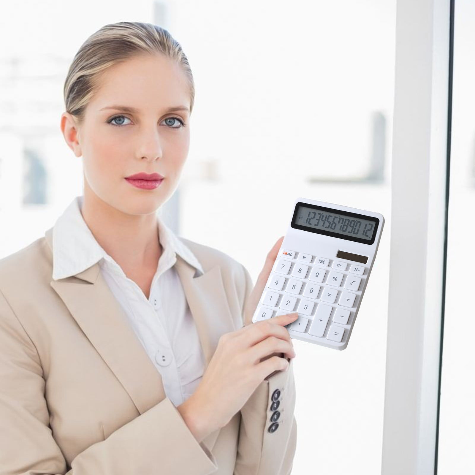 12-Digit Large Screen Calculator, Portable Office Finance, Solar ... 12-Digit Large Screen Calculator, Portable Office Finance, Solar ...