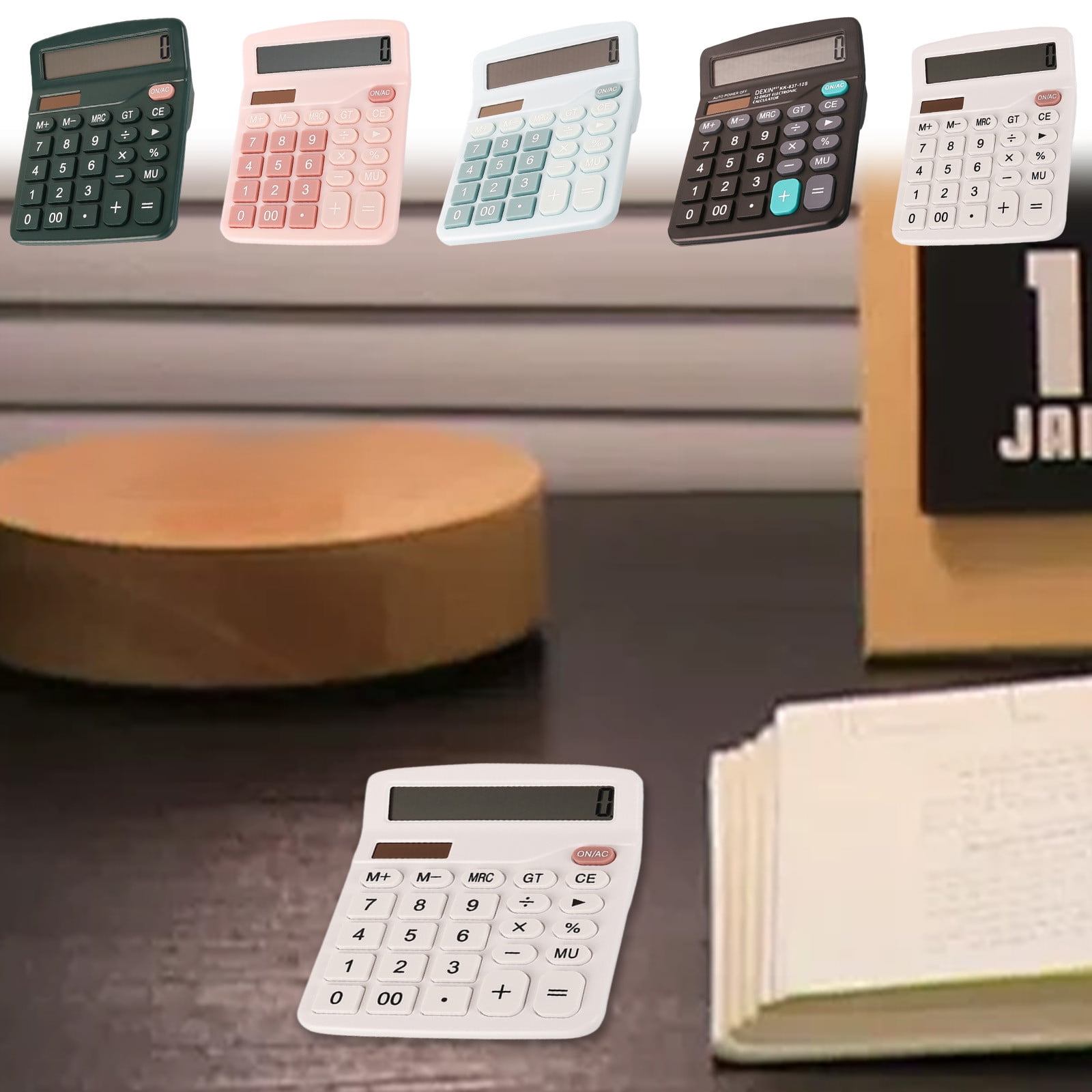 12-Digit Solar and Battery Dual Power Calculator with Large Display ...