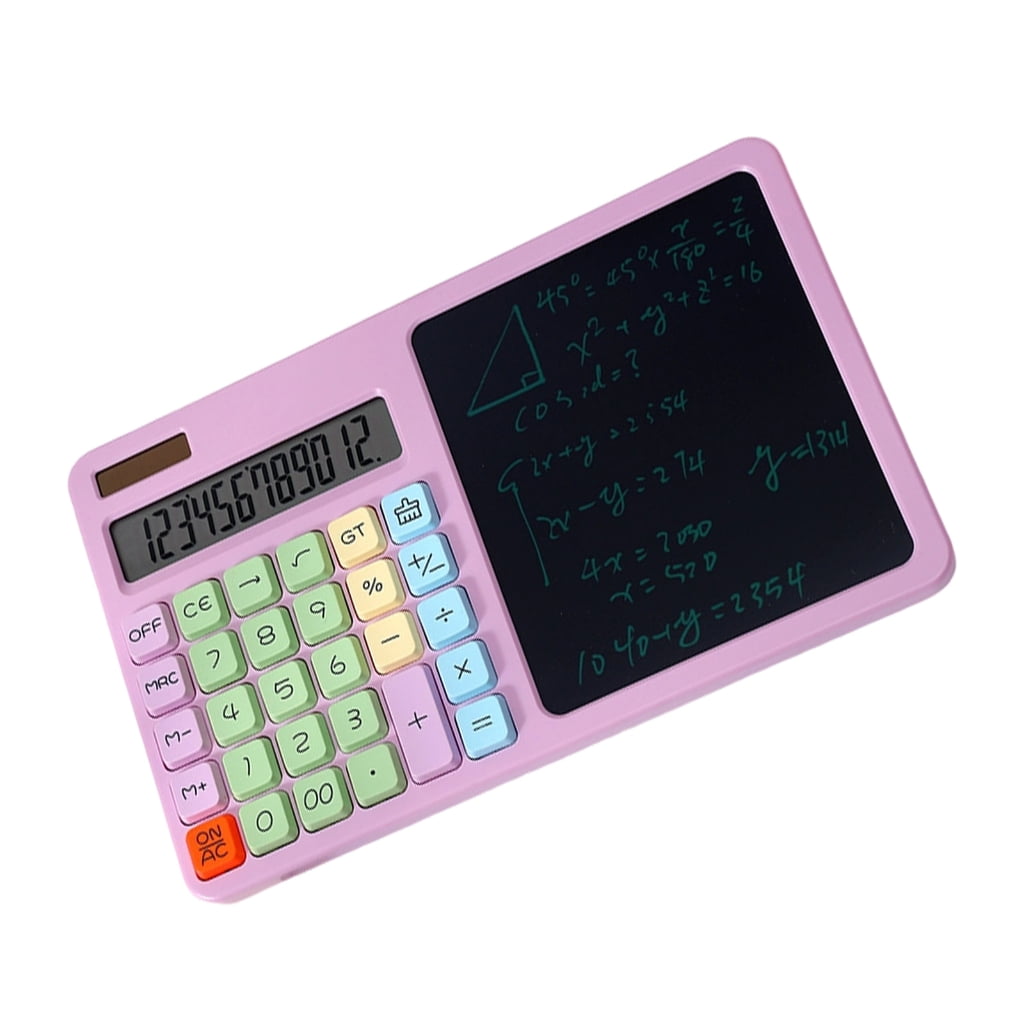 12 Digit Solar Calculator Large Screen Display Power Business Office ...