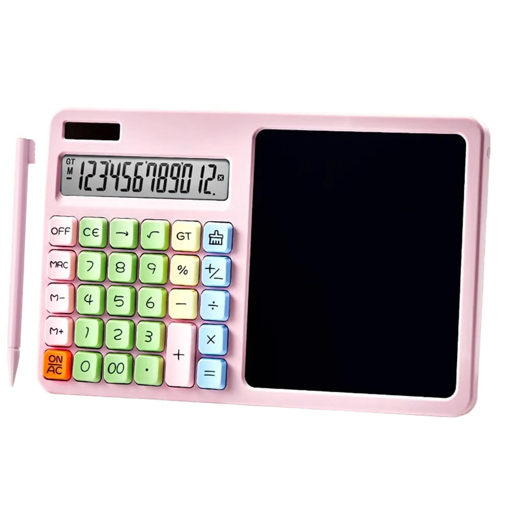12-Digit Solar Calculator with LCD Writing Board - Perfect for Work ...