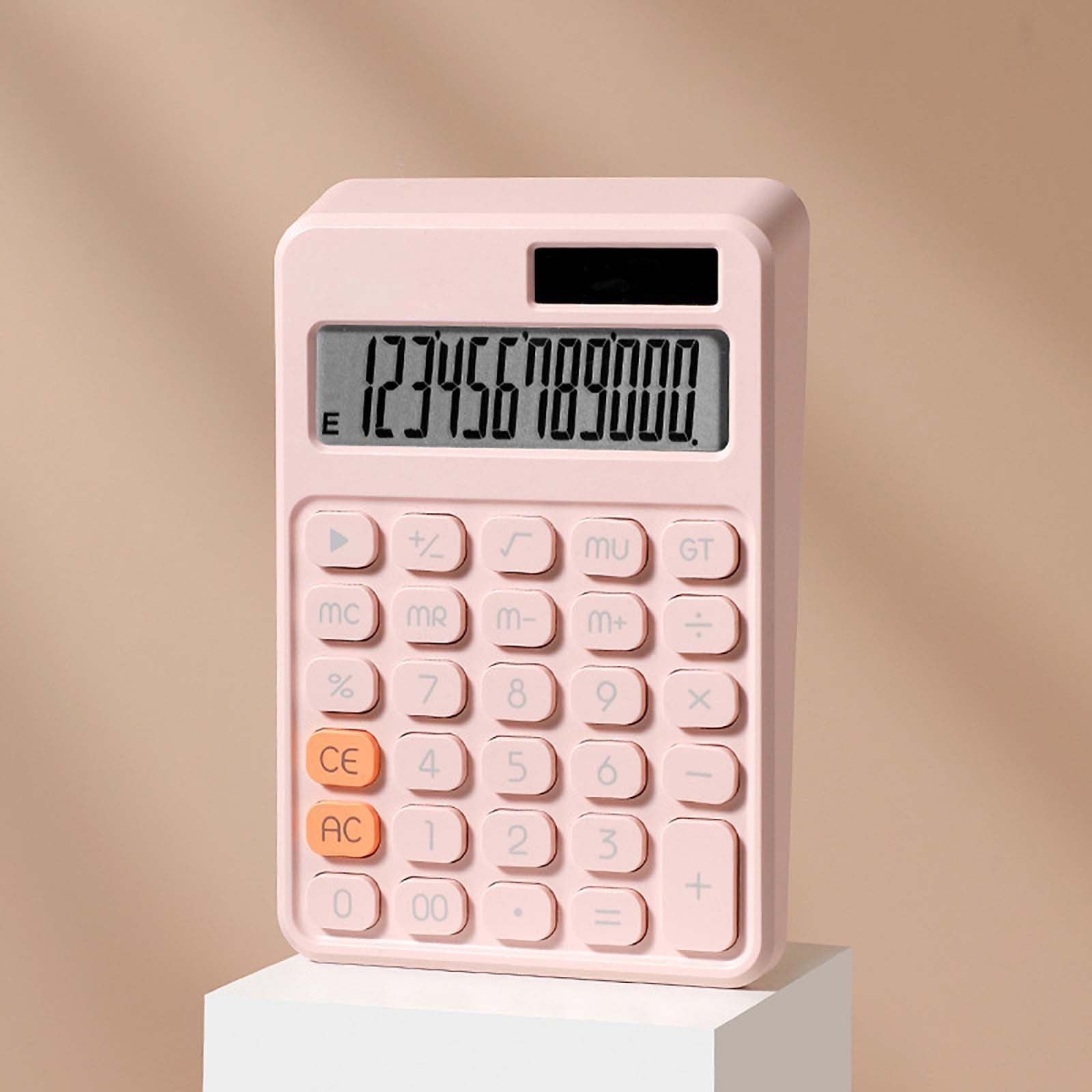 12-Digit Solar Powered Calculator with Large LCD Display,Portable ...