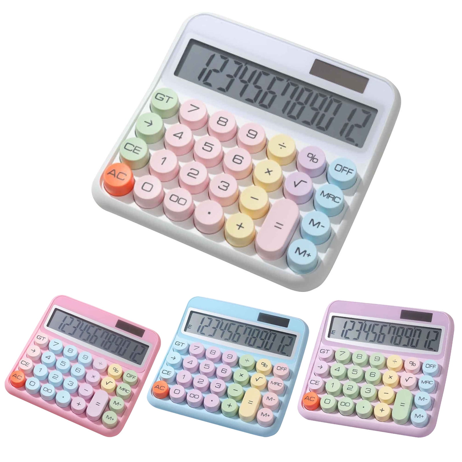 12-Digit Vintage Typewriter Style Calculator with Solar & Battery Power ...