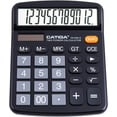 12 Digits Desktop Calculator with Large LCD Display and Sensitive Button Dual Solar Power and ...