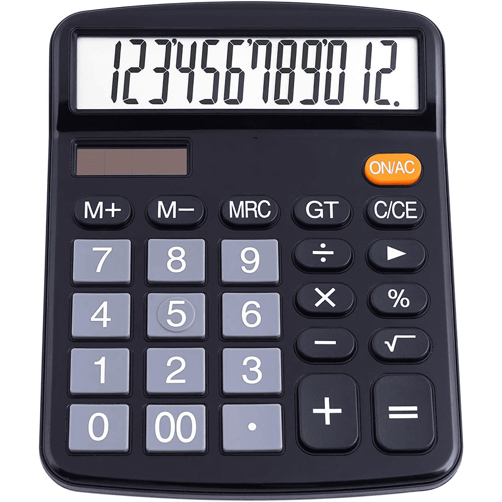 12 Digits Desktop Calculator with Large LCD Display and Sensitive ...