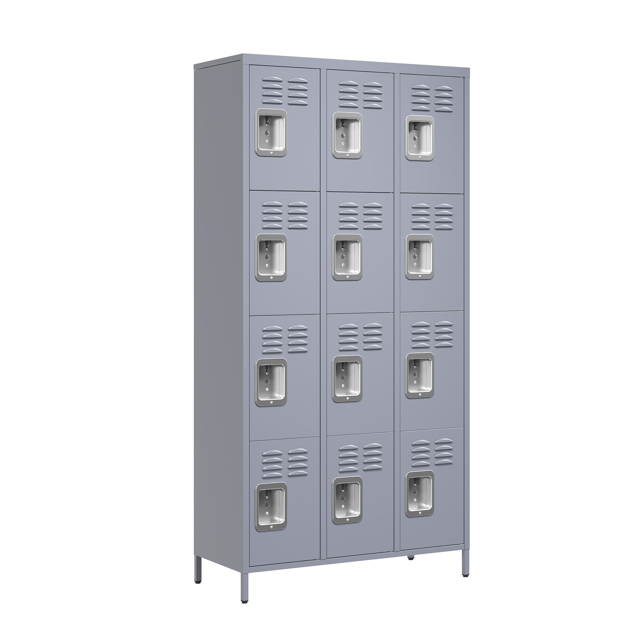 12 Door 72"H Metal Lockers With Lock for Employees,Storage Locker ...