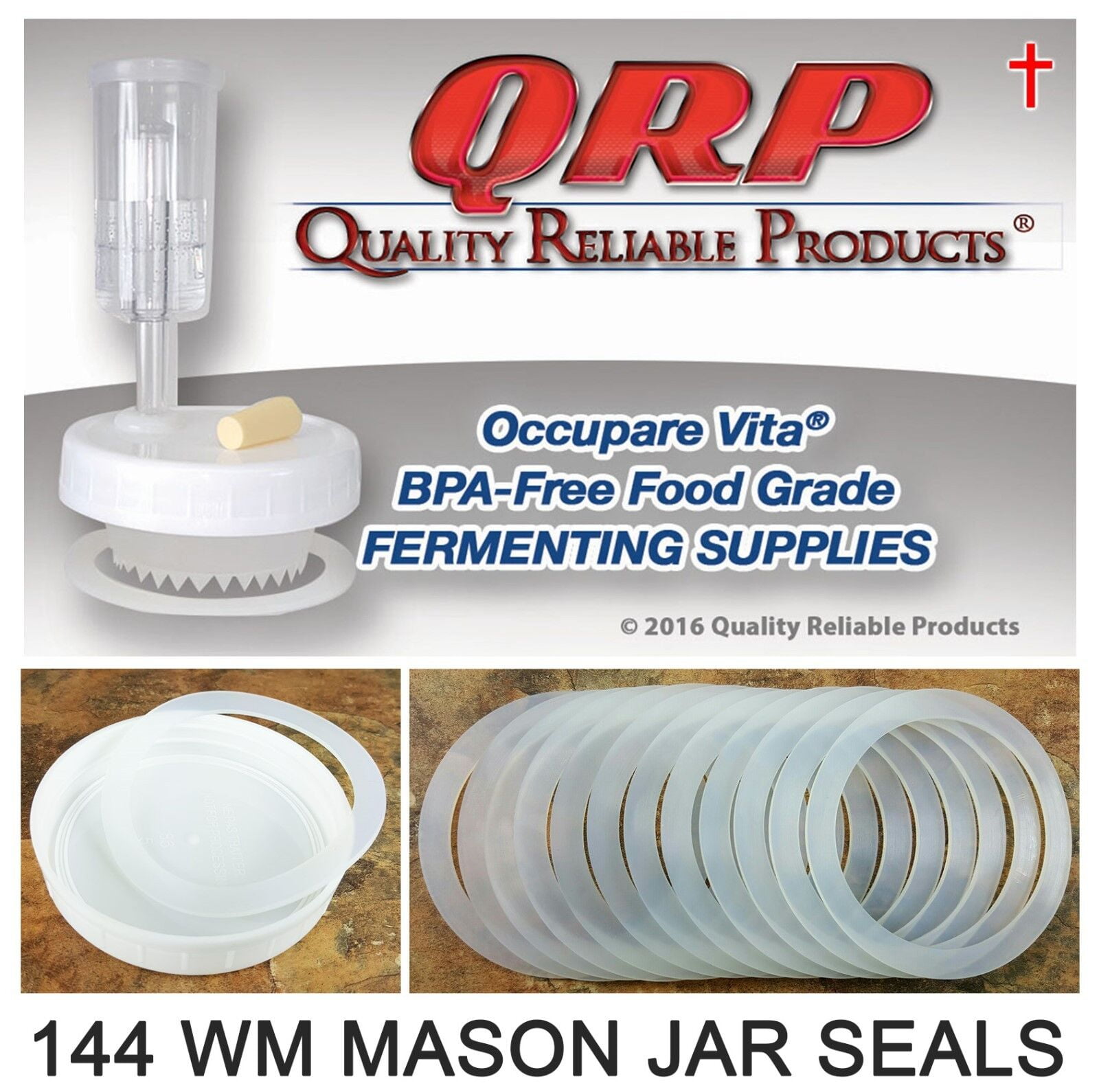 12 Dozen QRP Mason Jar Reusable Silicone SEALS WIDE MOUTH for Plastic ...