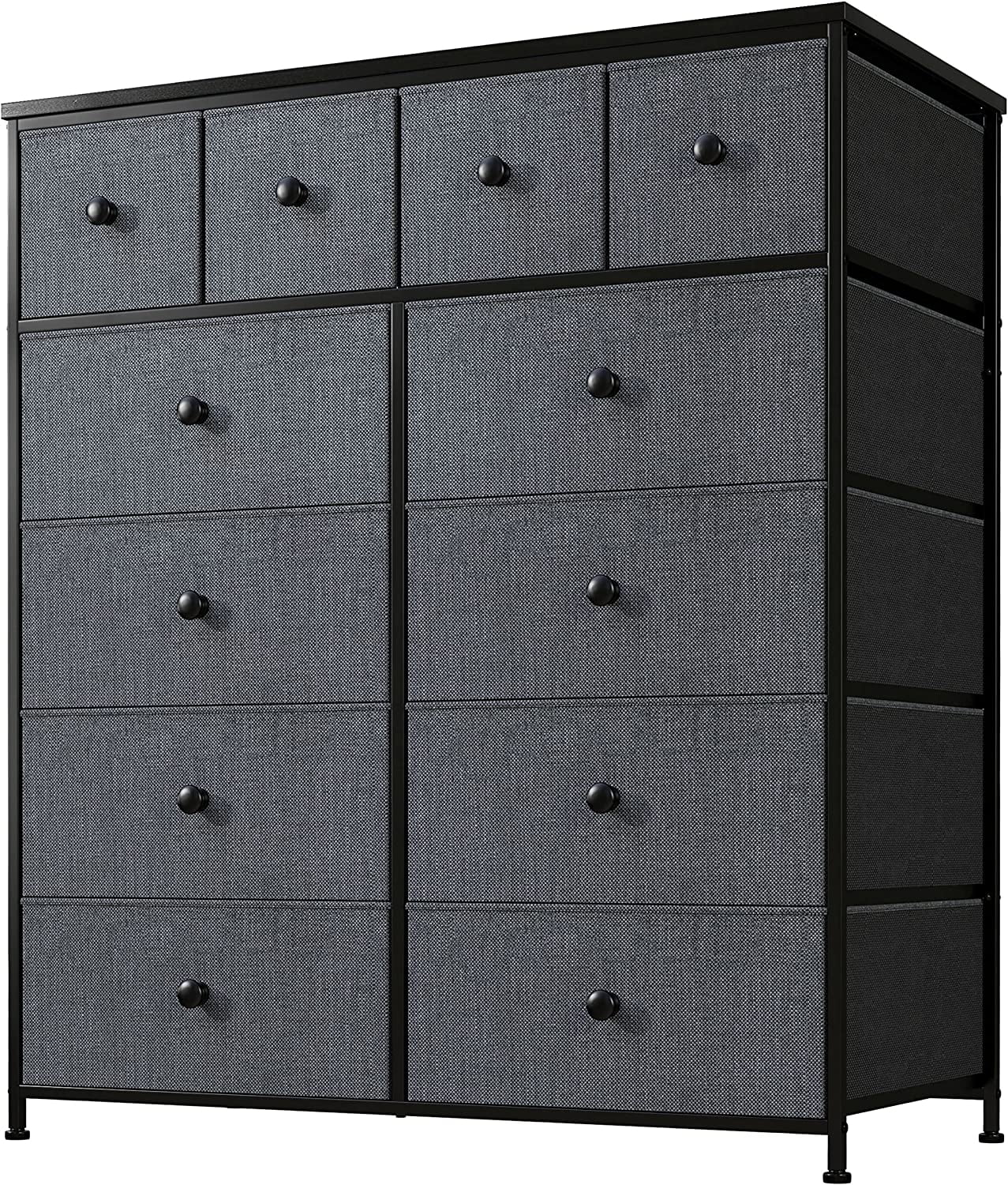 12 Drawer Dresser Fabric Dressers for Bedroom with Metal Frame & Wood ...