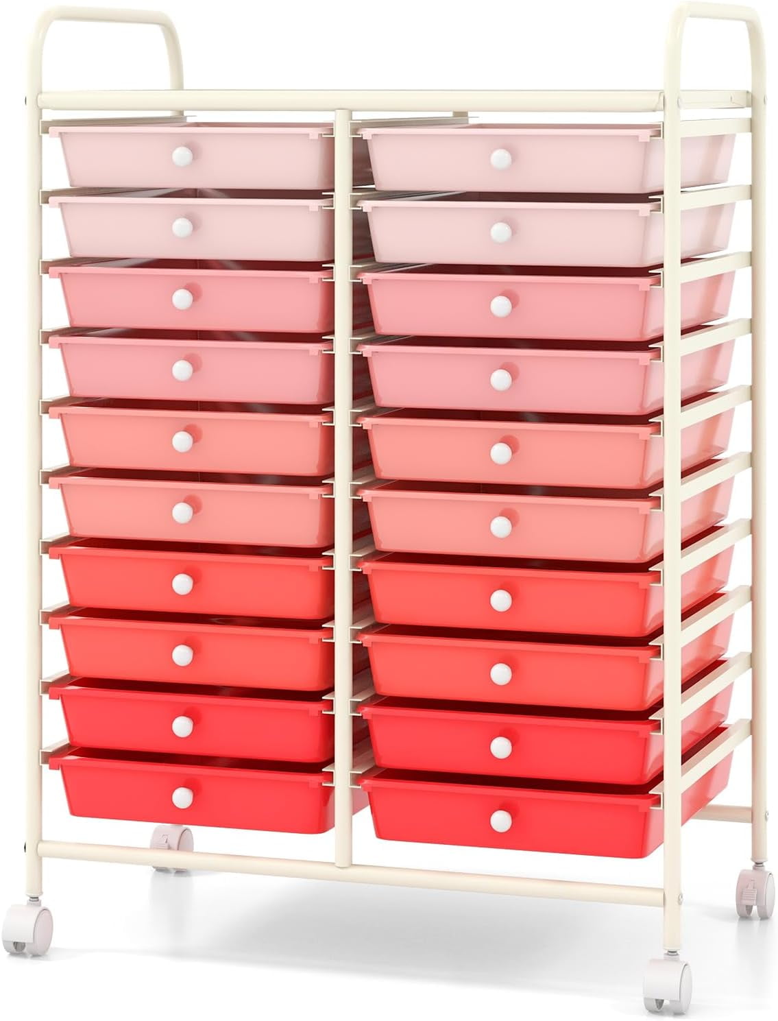 12-Drawer Rolling Cart with Drawers Storage Cart with Universal Wheel ...