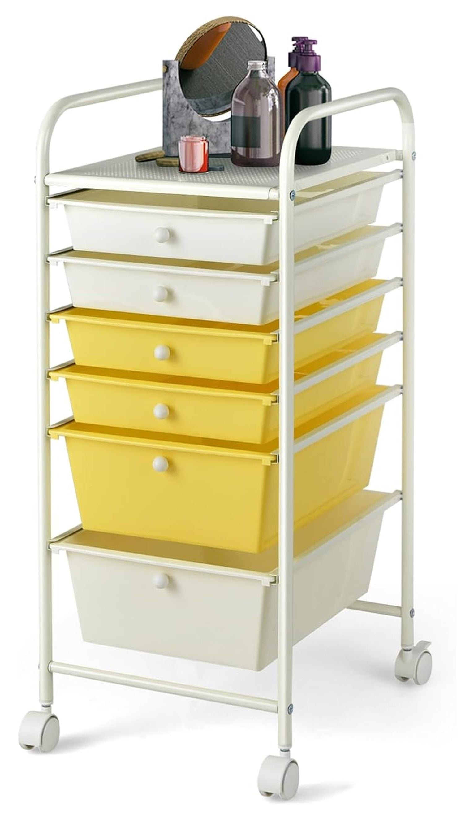 12 Drawer Rolling Storage Cart, Mobile Teacher Cart with Drawers ...