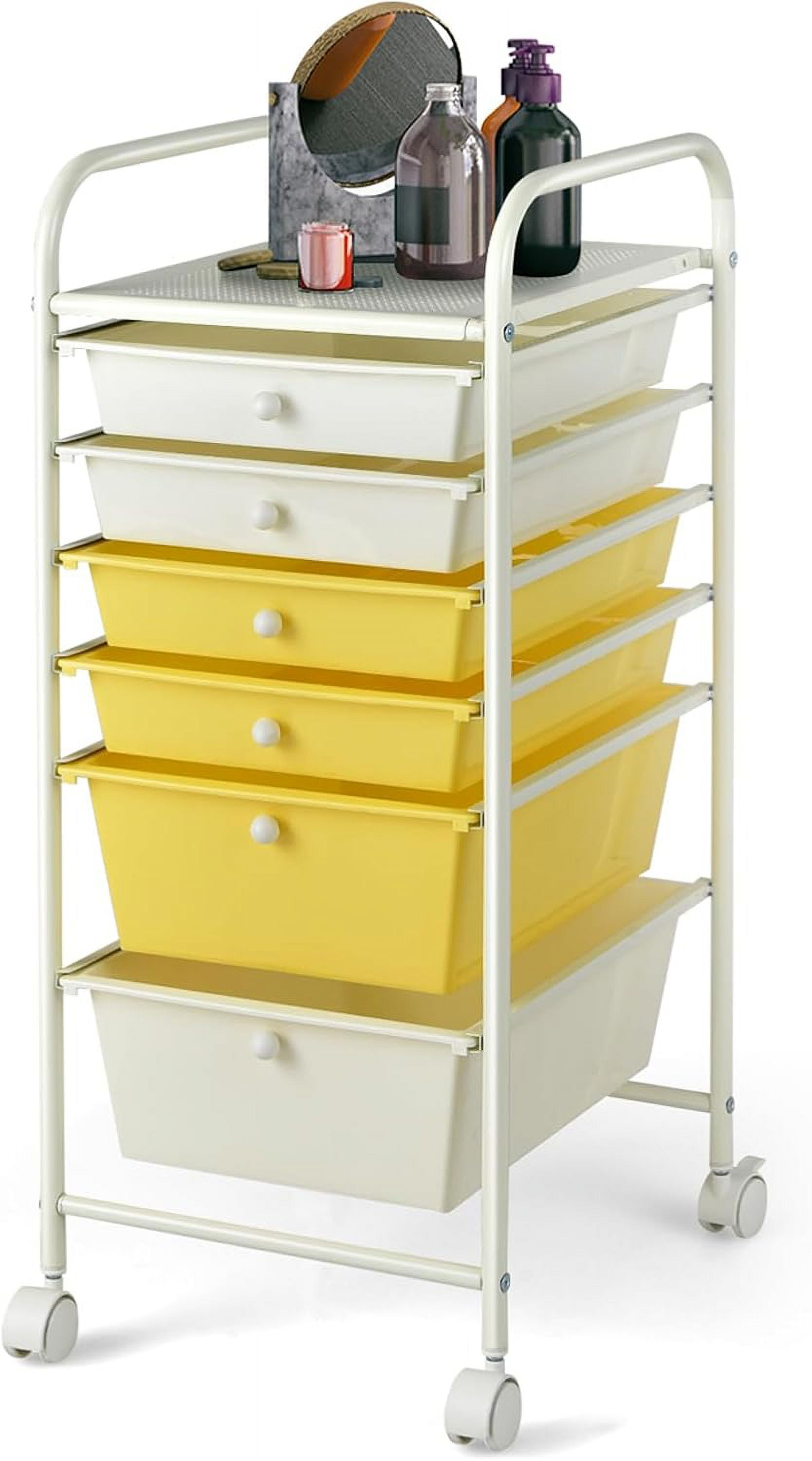 12 Drawer Rolling Storage Cart, Mobile Teacher Cart with Drawers ...