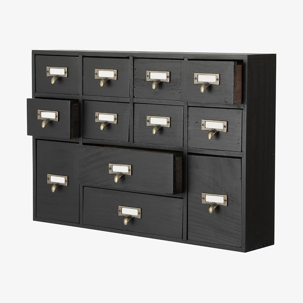 12 Drawers Apothecary Cabinet with Drawers Tabletop Apothecary Drawers ...