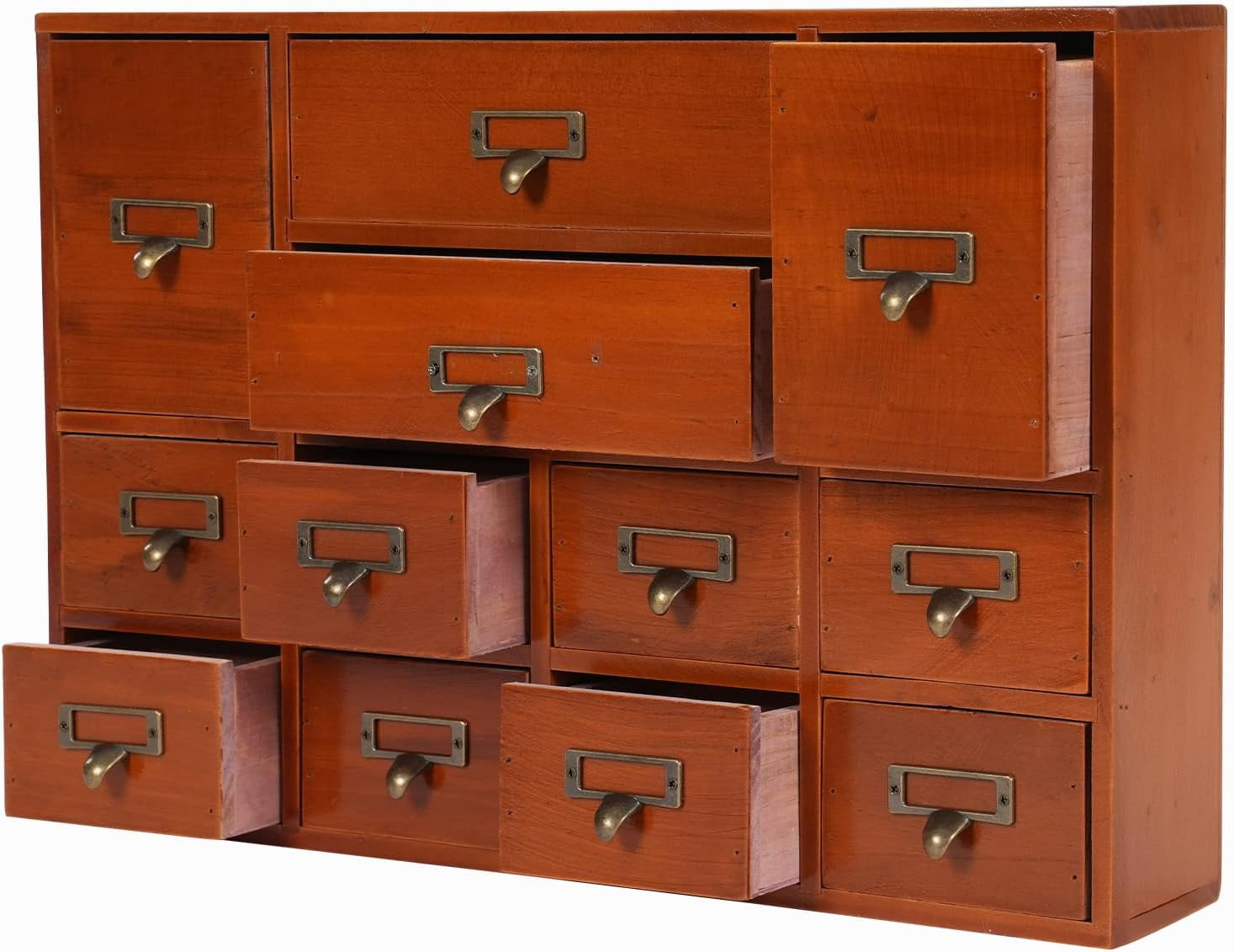 12 Drawers Apothecary Cabinet for Tea, Herb, and Medicine Storage ...