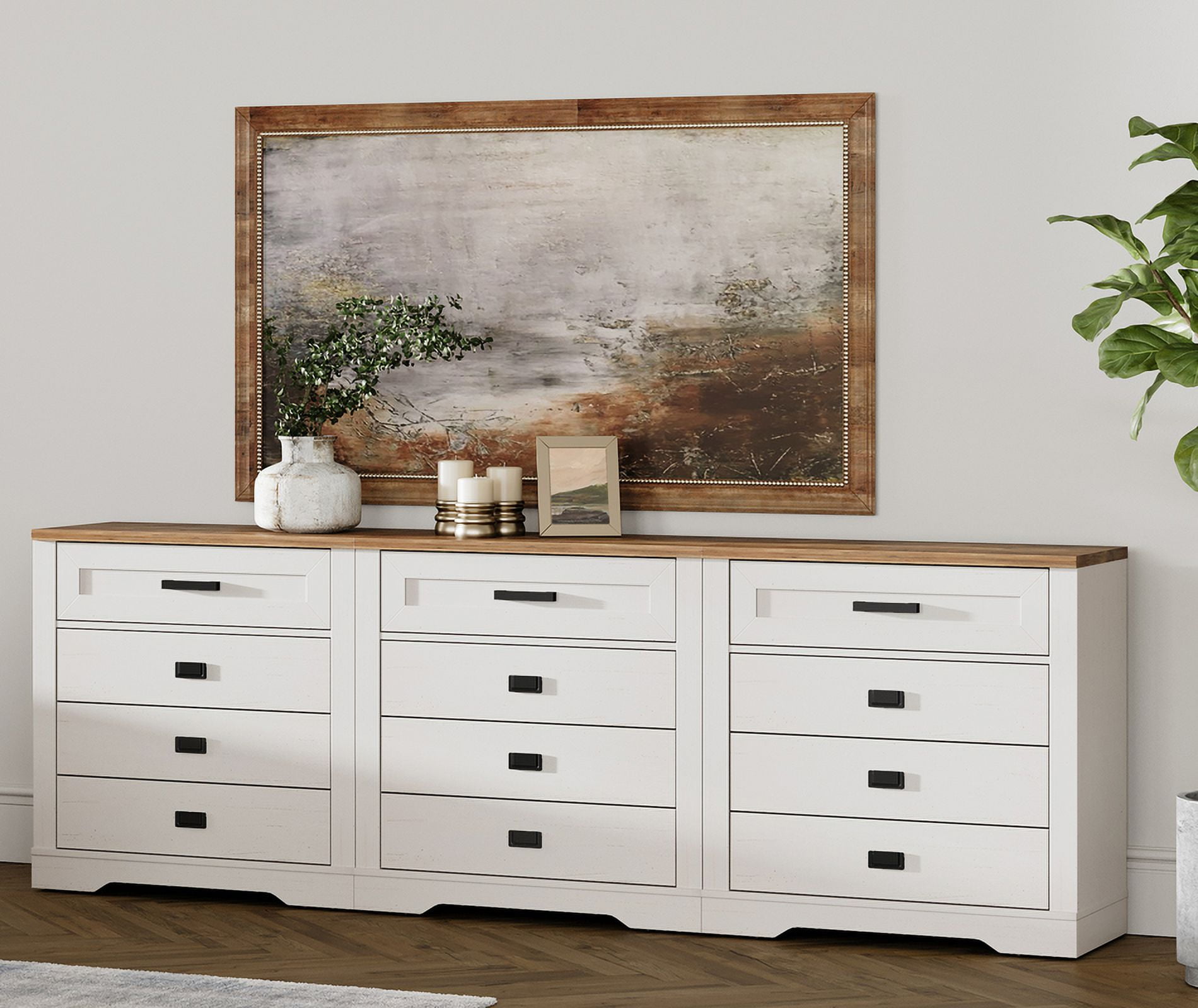 Free Shipping! FITUEYES 12 Drawer Wooden Dresser Antique White ...
