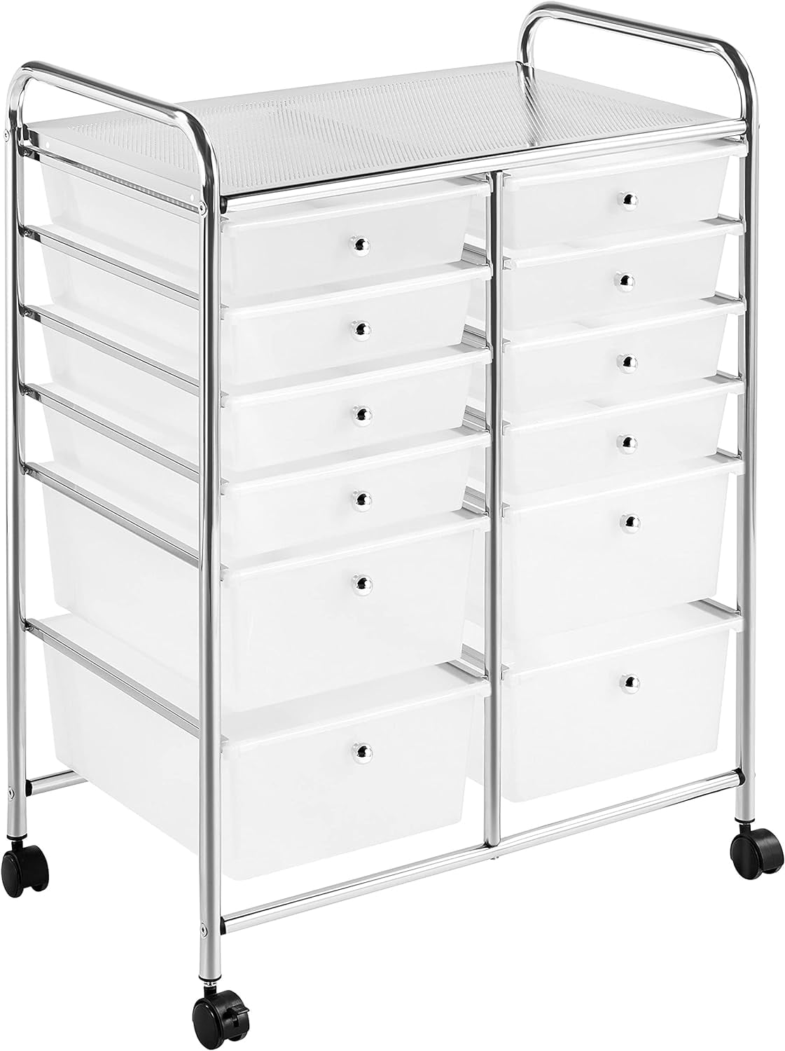 12 Drawers Rolling Storage Cart Multipurpose Movable Organizer Cart ...