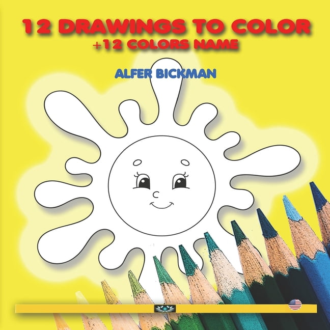 12 Drawings to Color: + 12 Colors Name, (Paperback) - Walmart.com