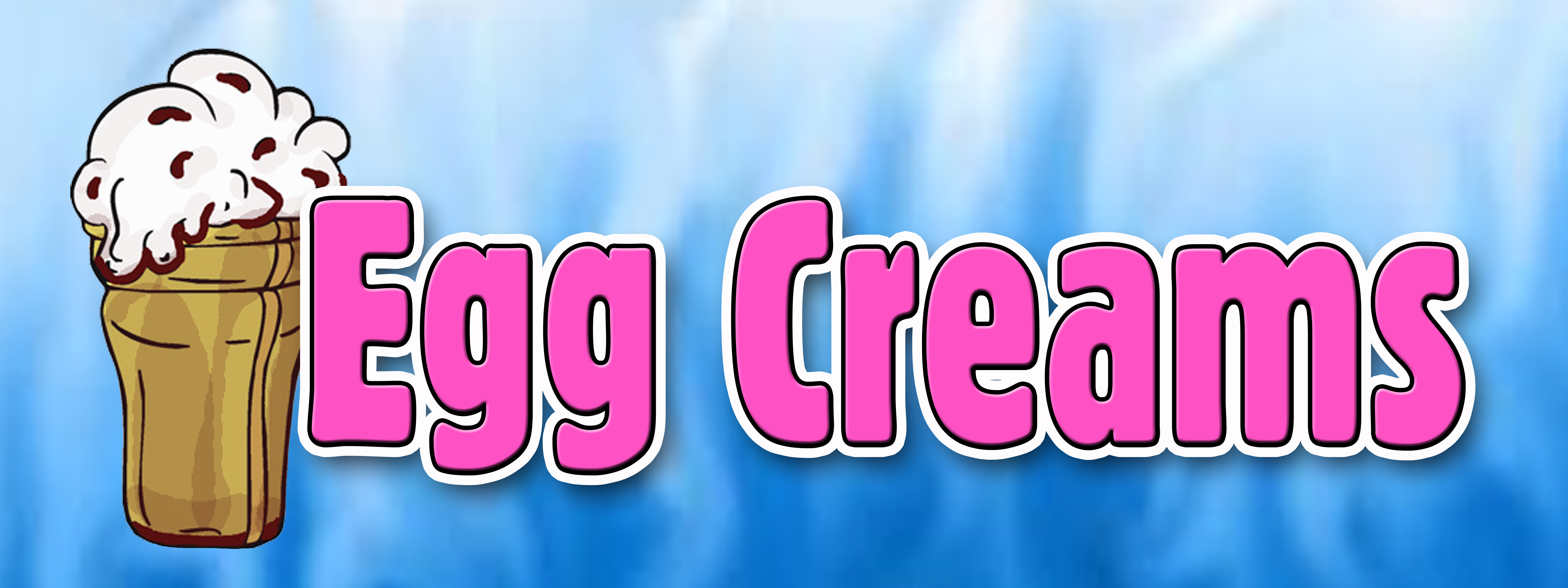 12" EGG CREAMS DECAL STICKER brooklyn style black and white chocolate ...