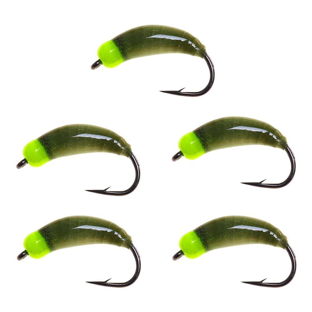 12 Earth Worm Fly Nym Bugs For Trout Perch egill Whitefish Fishing Fly ...