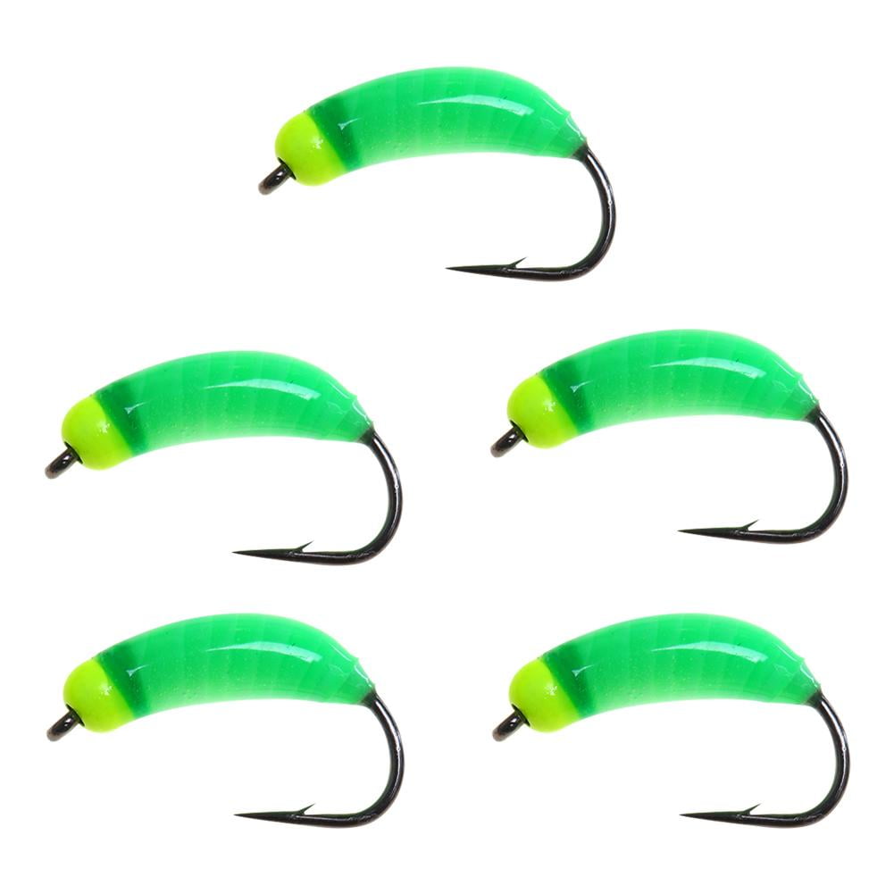 12 Earth Worm Fly Nymph Bugs For Trout Perch Bluegill Fly Whitefish ...