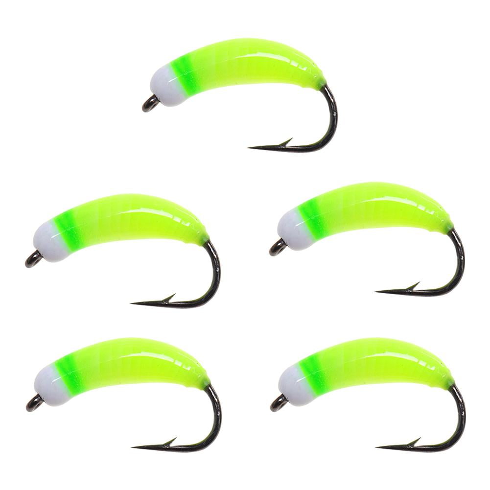12 Earth Worm Fly Nymph Bugs For Trout Perch Bluegill R8 Whitefish ...
