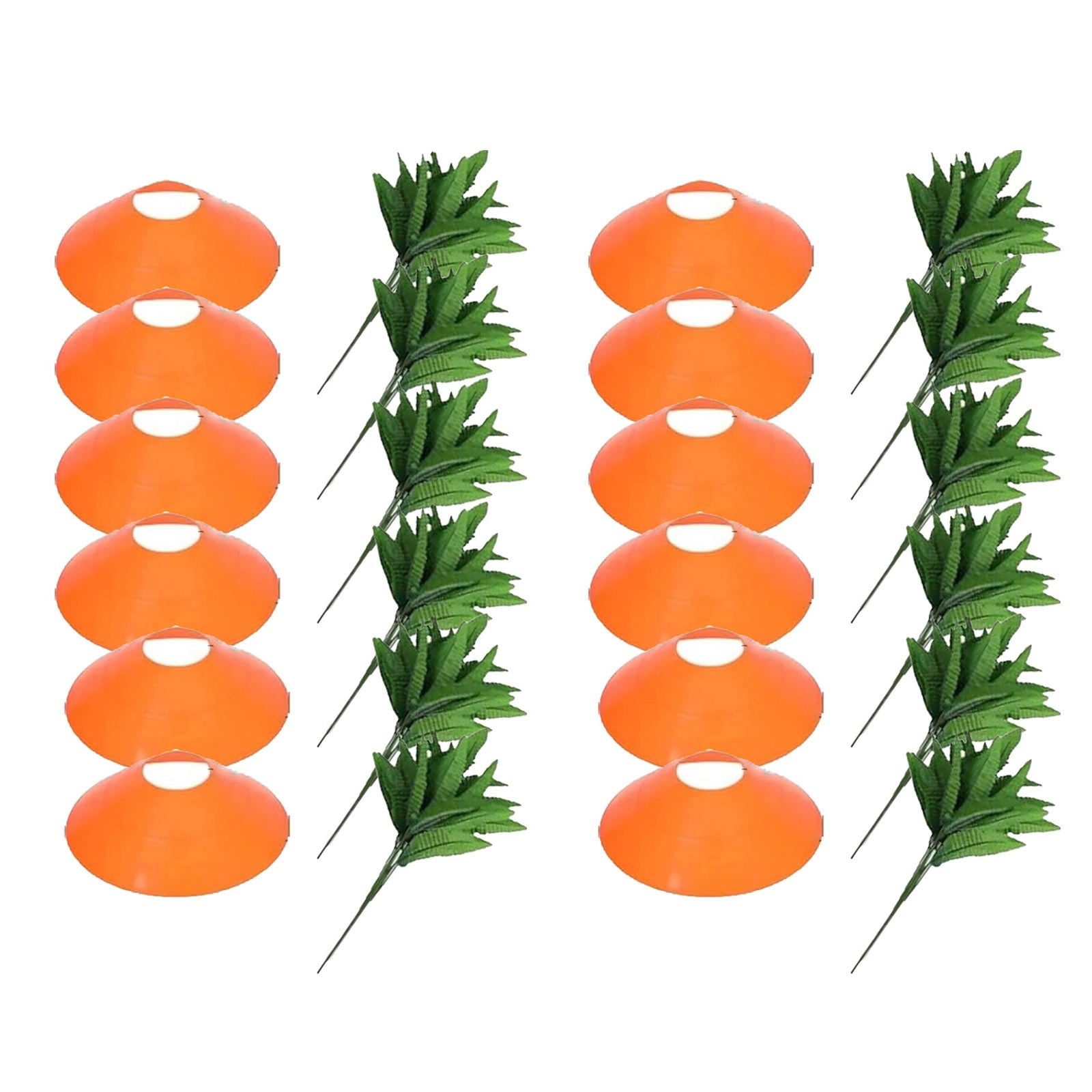 12 Easter Carrot and 12 Green Fern Plant DIY Easter Garden Decoration ...