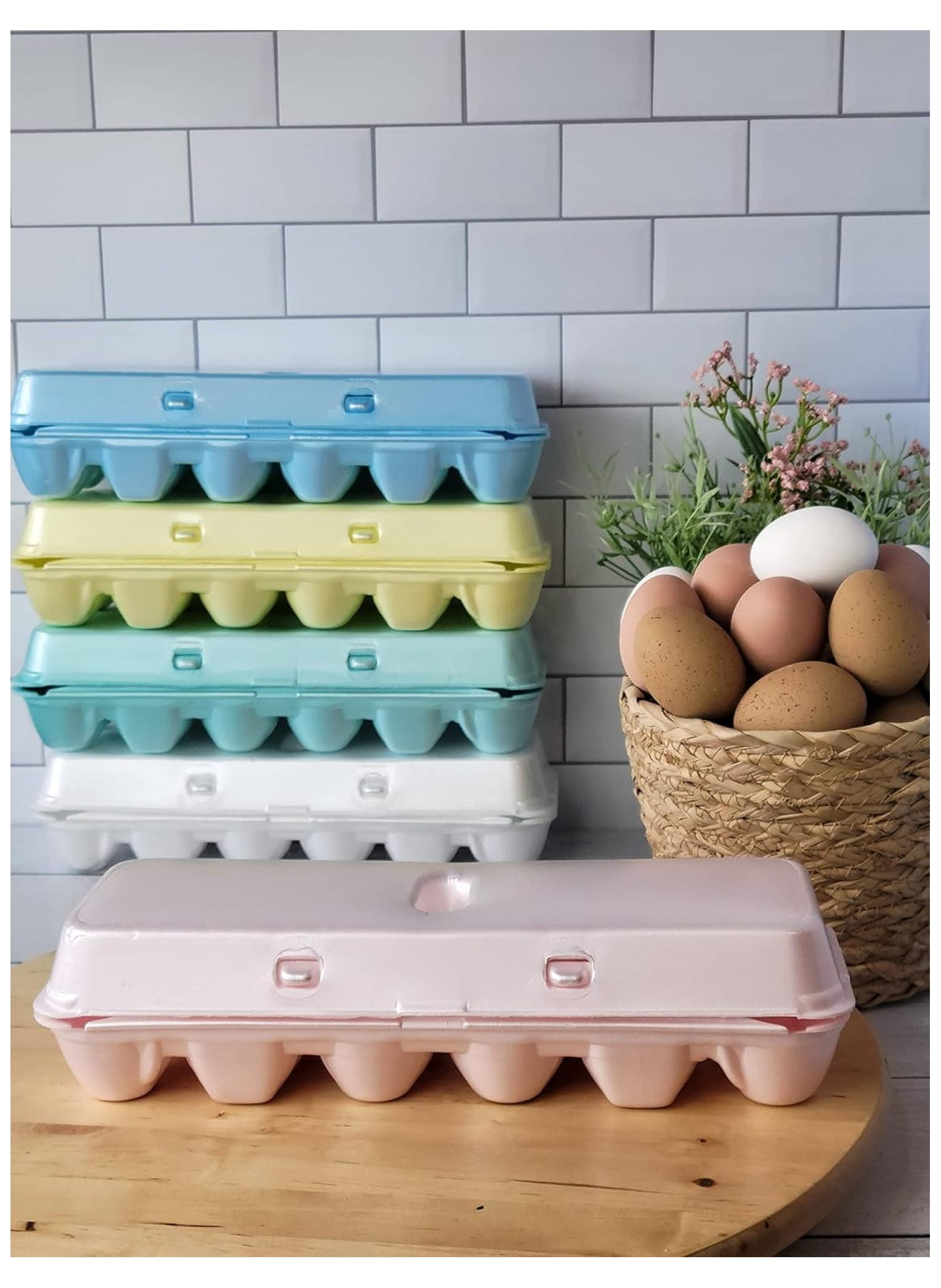 12-Egg Blank Styrofoam Carton - 125 Pack - Walmart.com