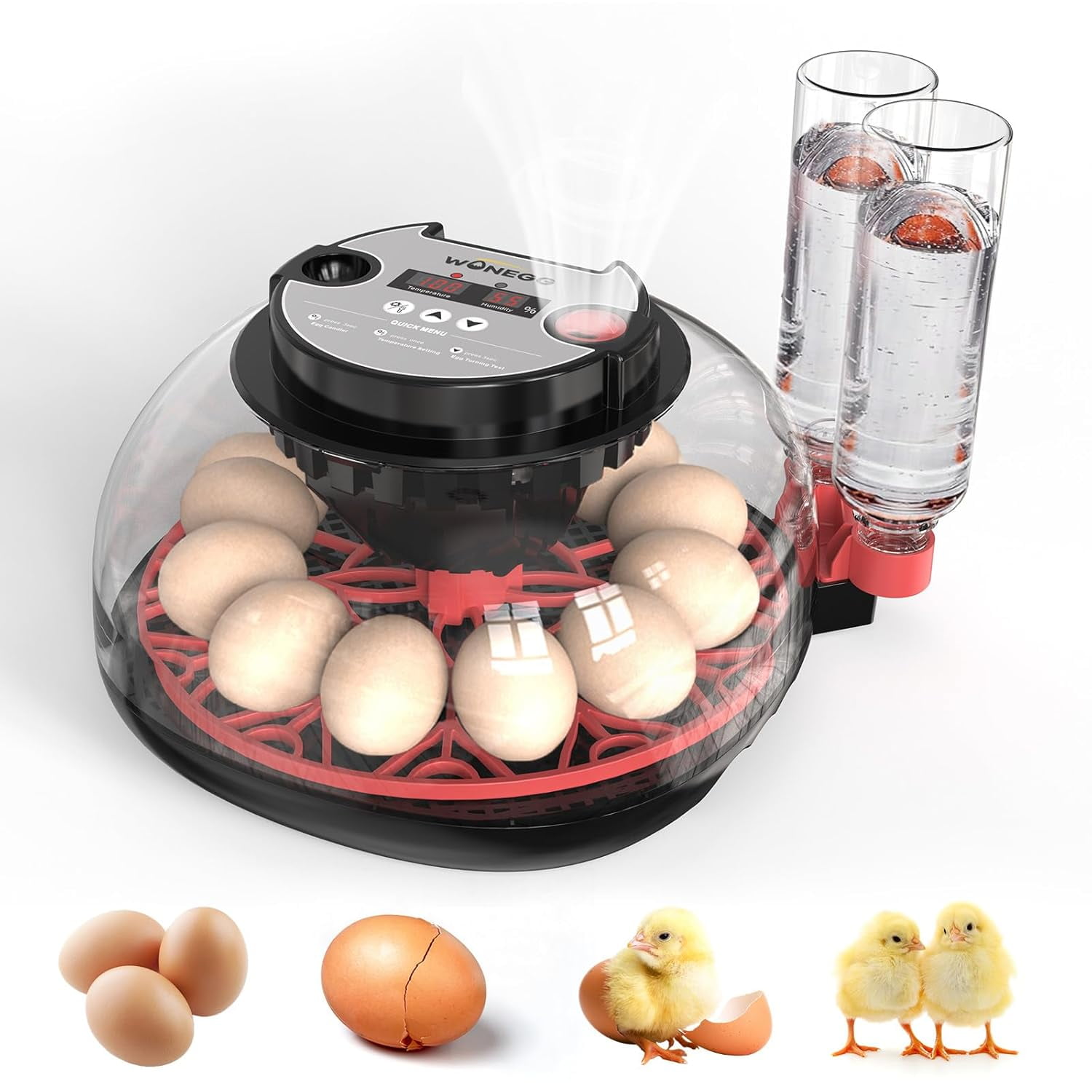 12 Egg Incubators for Hatching Eggs,Automatic Egg Incubator with Auto Turner and Humidity ...