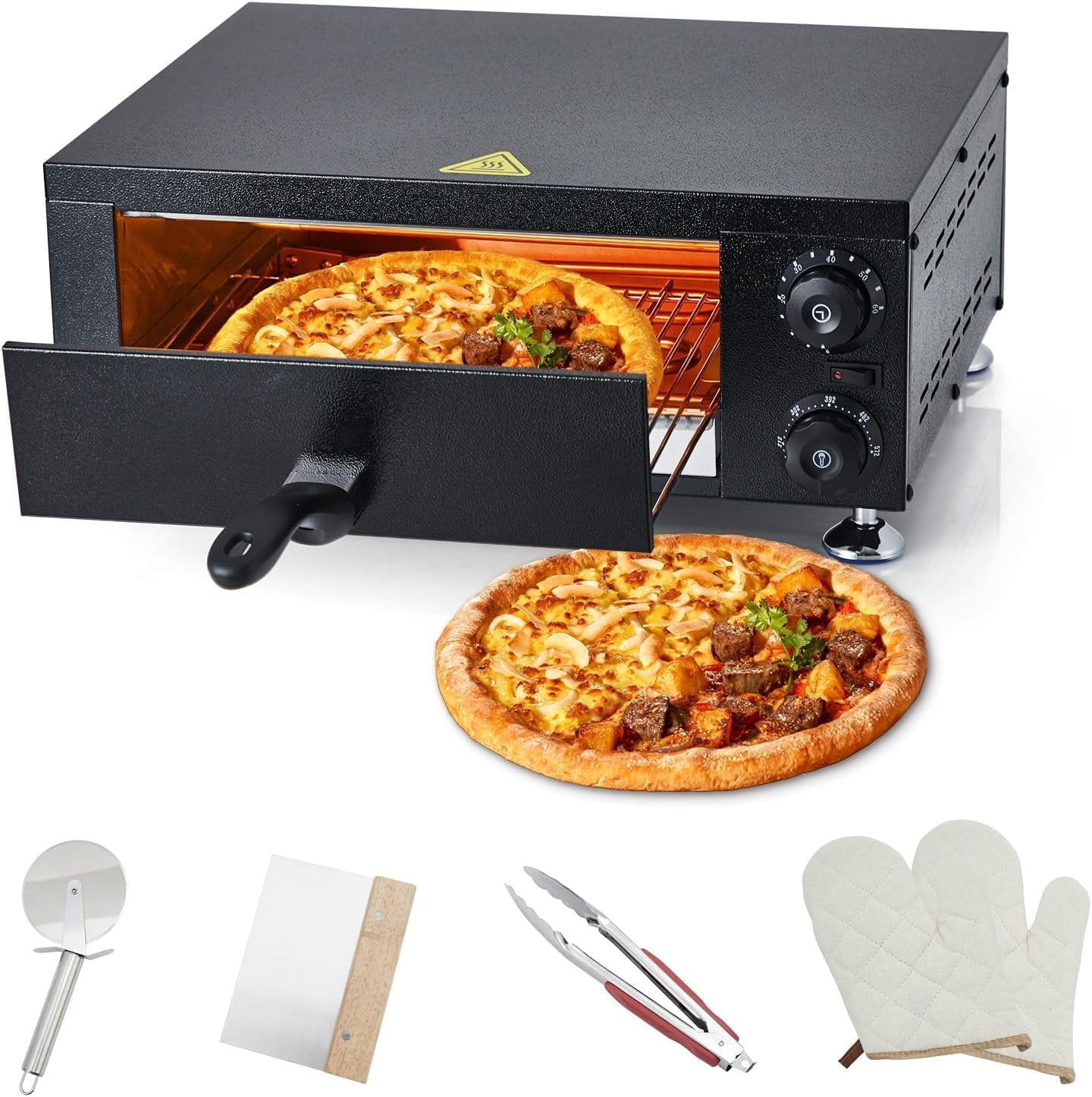 12" Electric Pizza Oven Commercial Pizza Maker Professional Sealed ...
