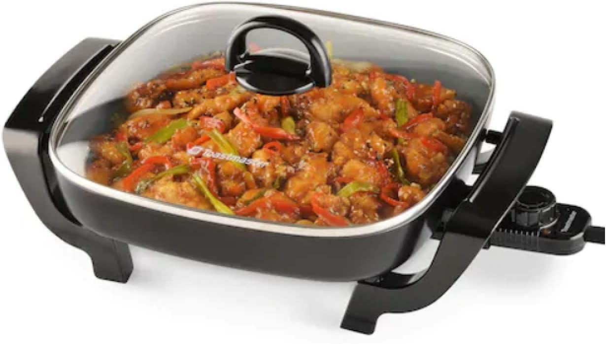 "Toastmaster 12"" Nonstick Electric Skillet with Removable Temperature ...