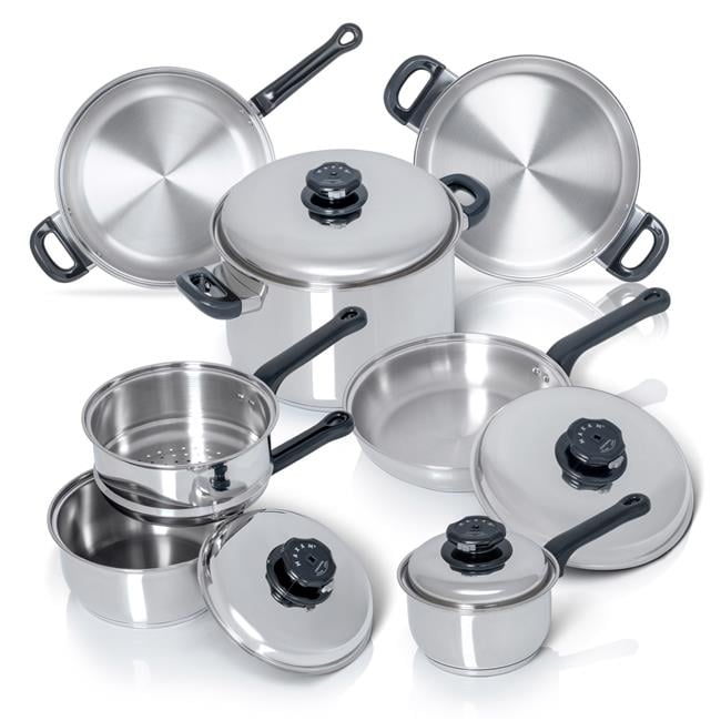 12-Element Waterless Cookware Set - 10 Piece - Walmart.com