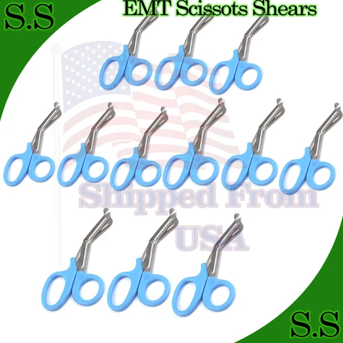 12 Emt Utility Scissors Shears 7.5" Sky Blue Colored - Walmart.com