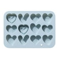 12 Even 6 Different Kinds Of Love Shape Silicone Molds Baking Chocolate ...