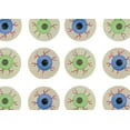 12 Eye Glow in The Dark Super Bouncy Balls - Spooky Eyeball Novelty ...