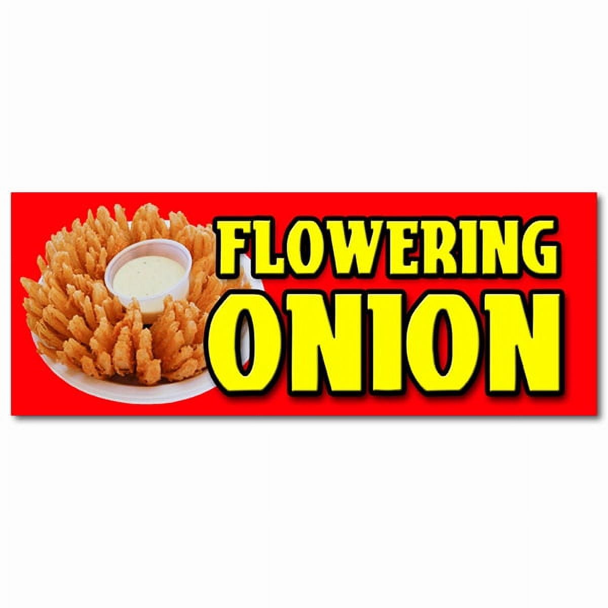 12" FLOWERING ONION DECAL sticker deep fried batter sauce flower rings ...