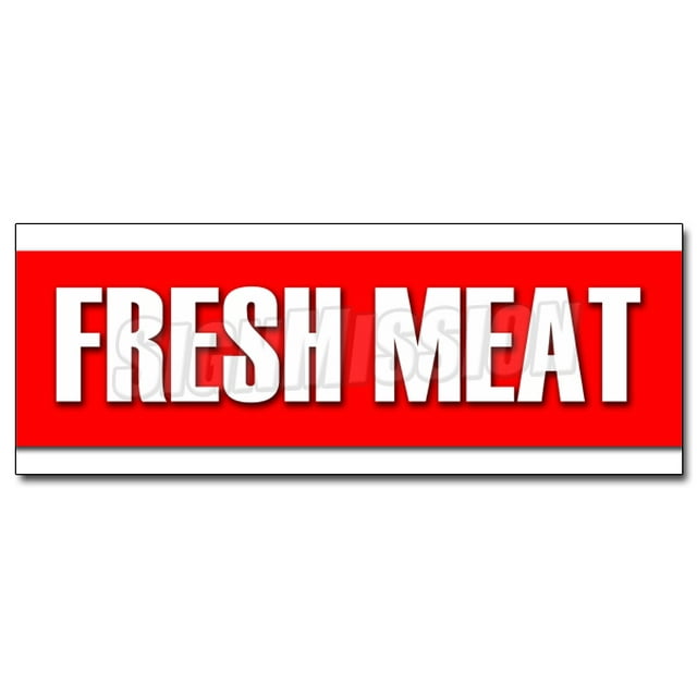 12" FRESH MEAT DECAL sticker butcher steak beef chicken pork ground ...