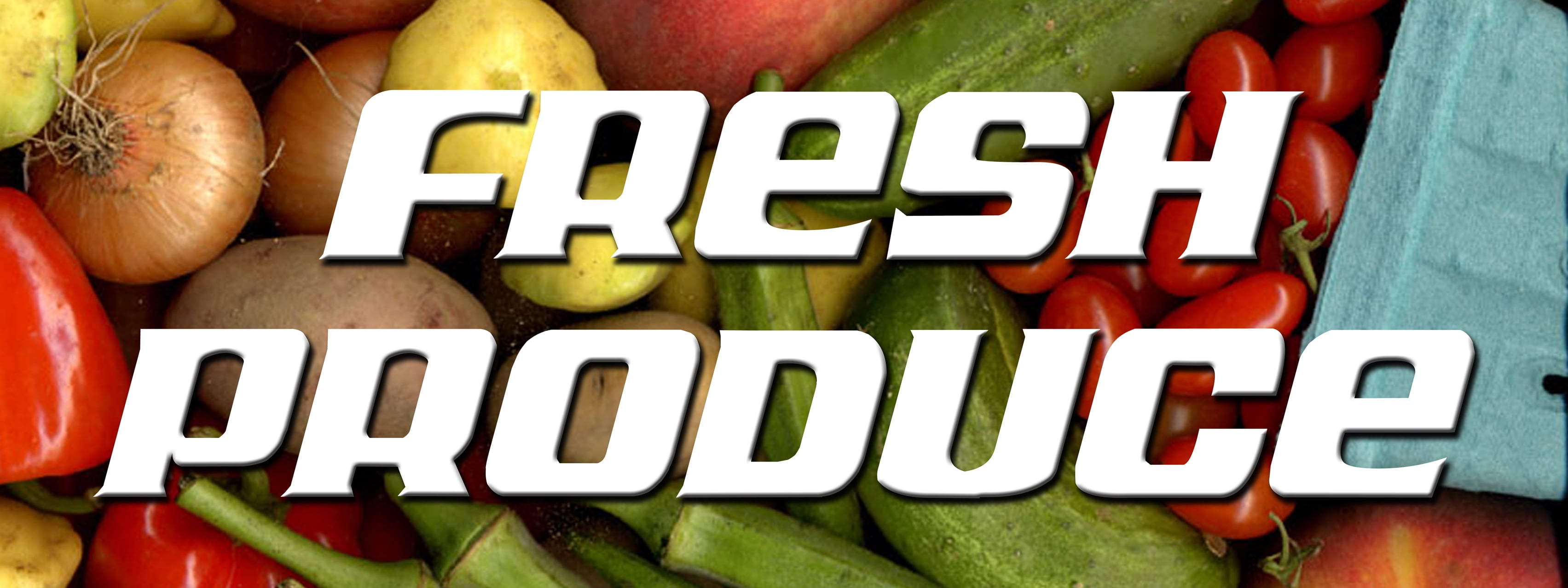 12" FRESH PRODUCE DECAL sticker stand farmers market - Walmart.com