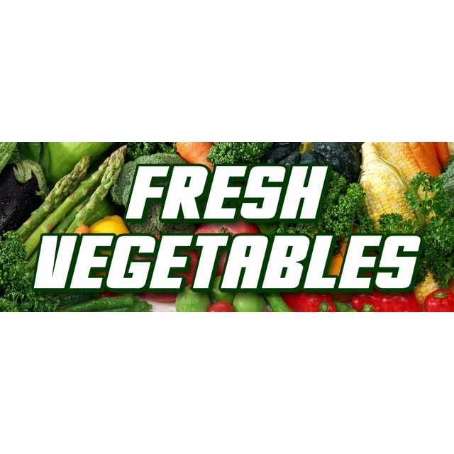 12" FRESH VEGETABLES DECAL sticker produce farmer market picked veg ...