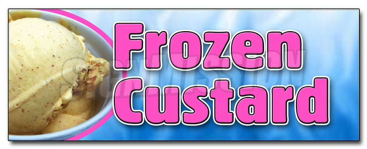 12" FROZEN CUSTARD DECAL sticker ice cream cones sundae banana split ...