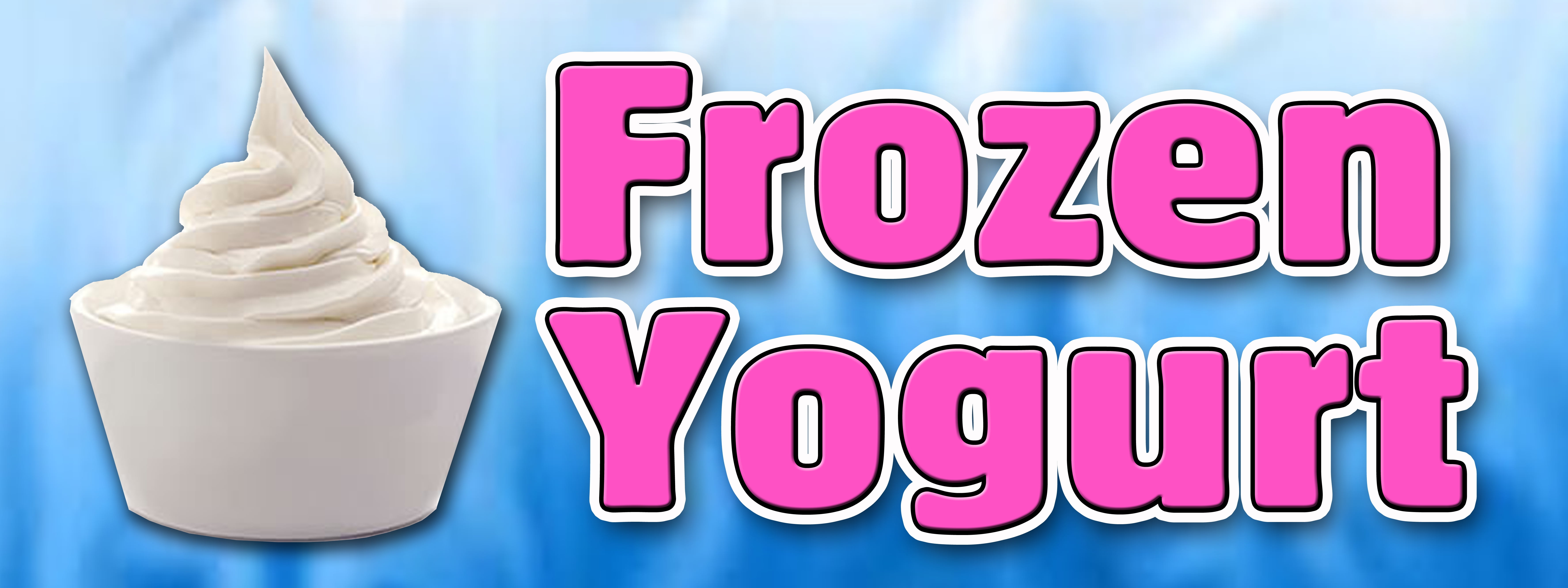 12" FROZEN YOGURT DECAL sticker yoghurt self soft serve homemade ...