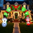 12 Ft Christmas Inflatable Archway With Santa And Snowman Ups Christmas