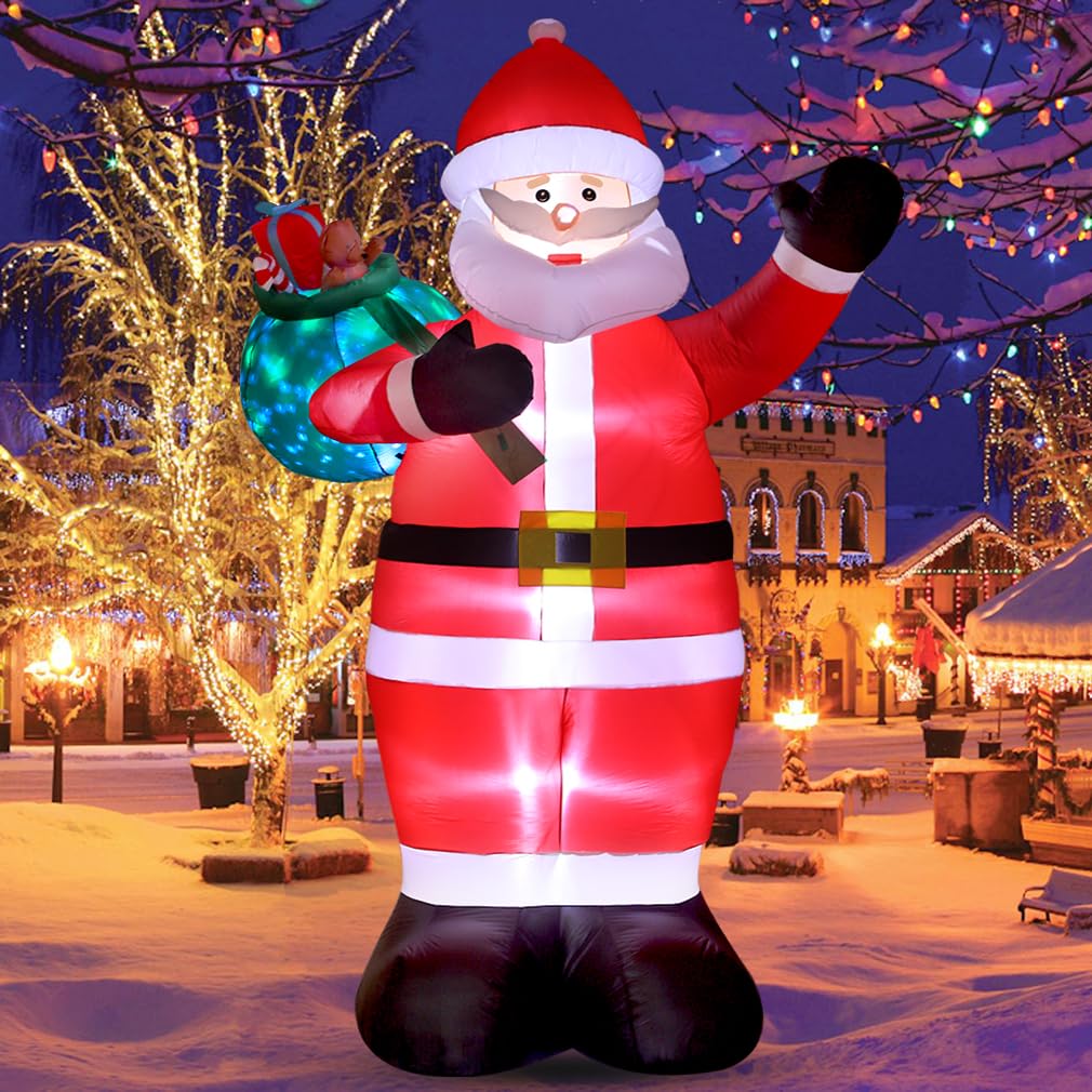 12 FT Giant Christmas Inflatable Santa Claus Outdoor Yard Decor with ...