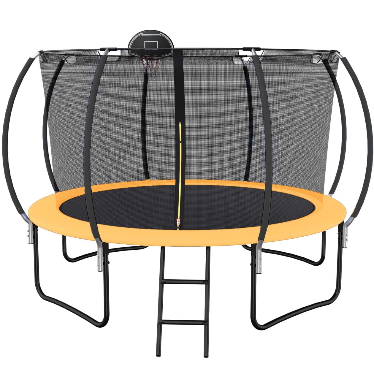 12 FT Trampoline with Basketball Hoop for Kids Adults, Recreational ...