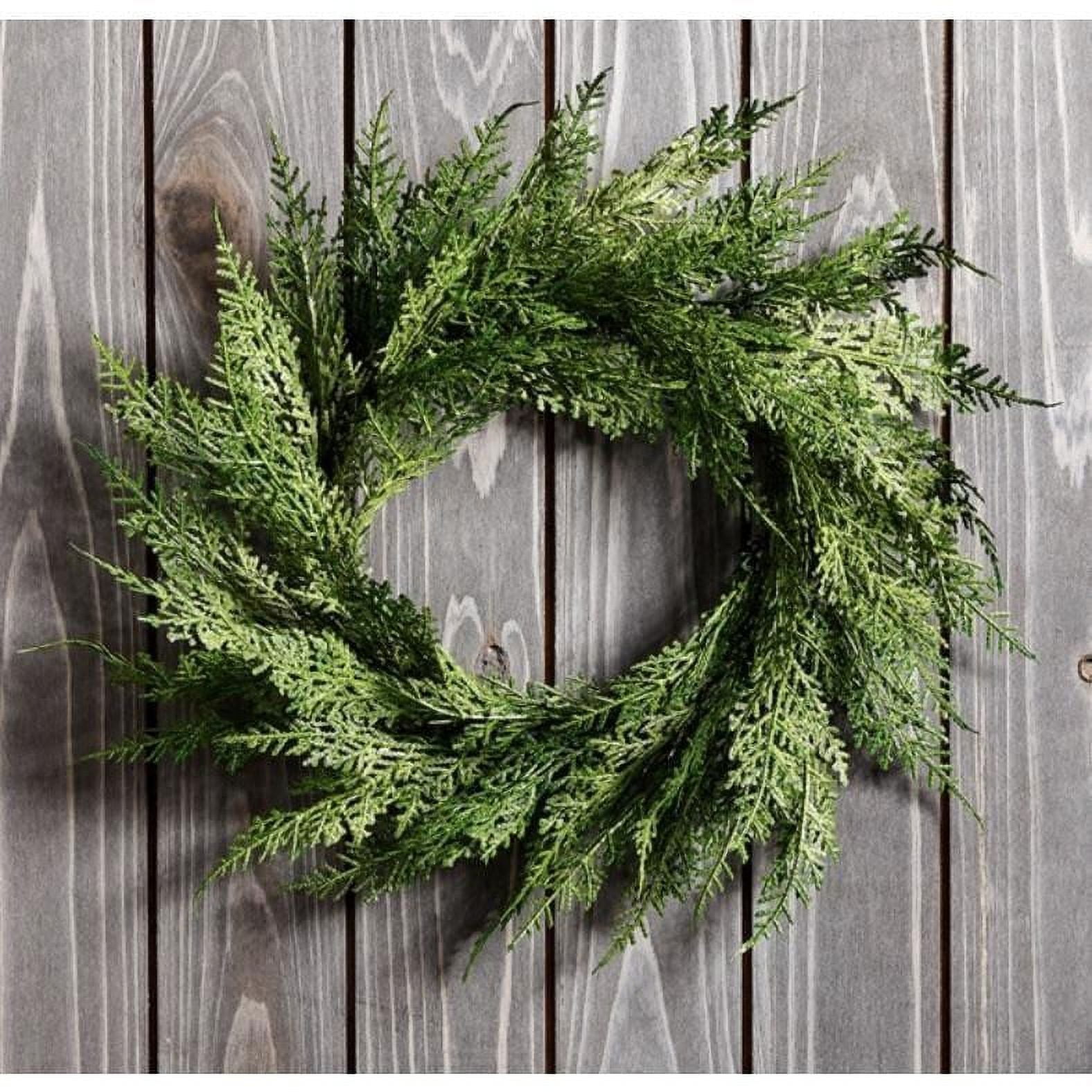 "12"" Christmas Faux Cedar Wreath for Holiday Decor" - Walmart.com
