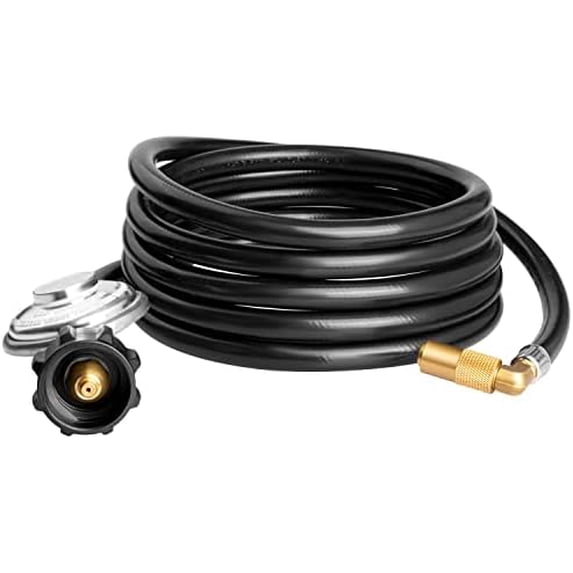 12 Feet Propane Regulator and Hose with Elbow Adapter for Blackstone ...