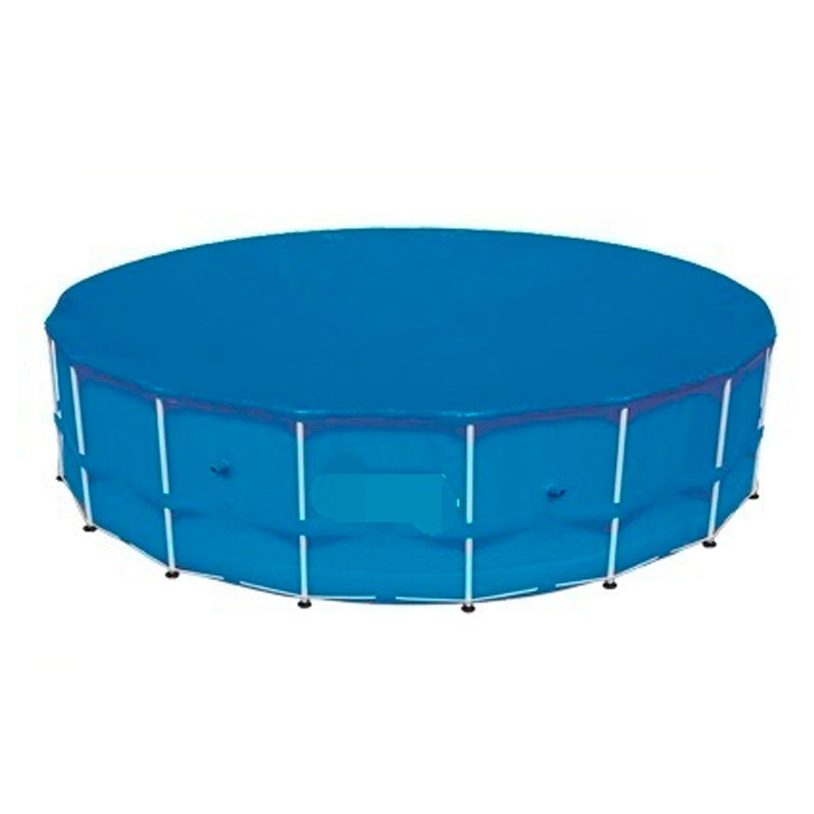 12 Feet Round Swimming Pool Cover with Strap Rope,Quick Set Ring Pool ...