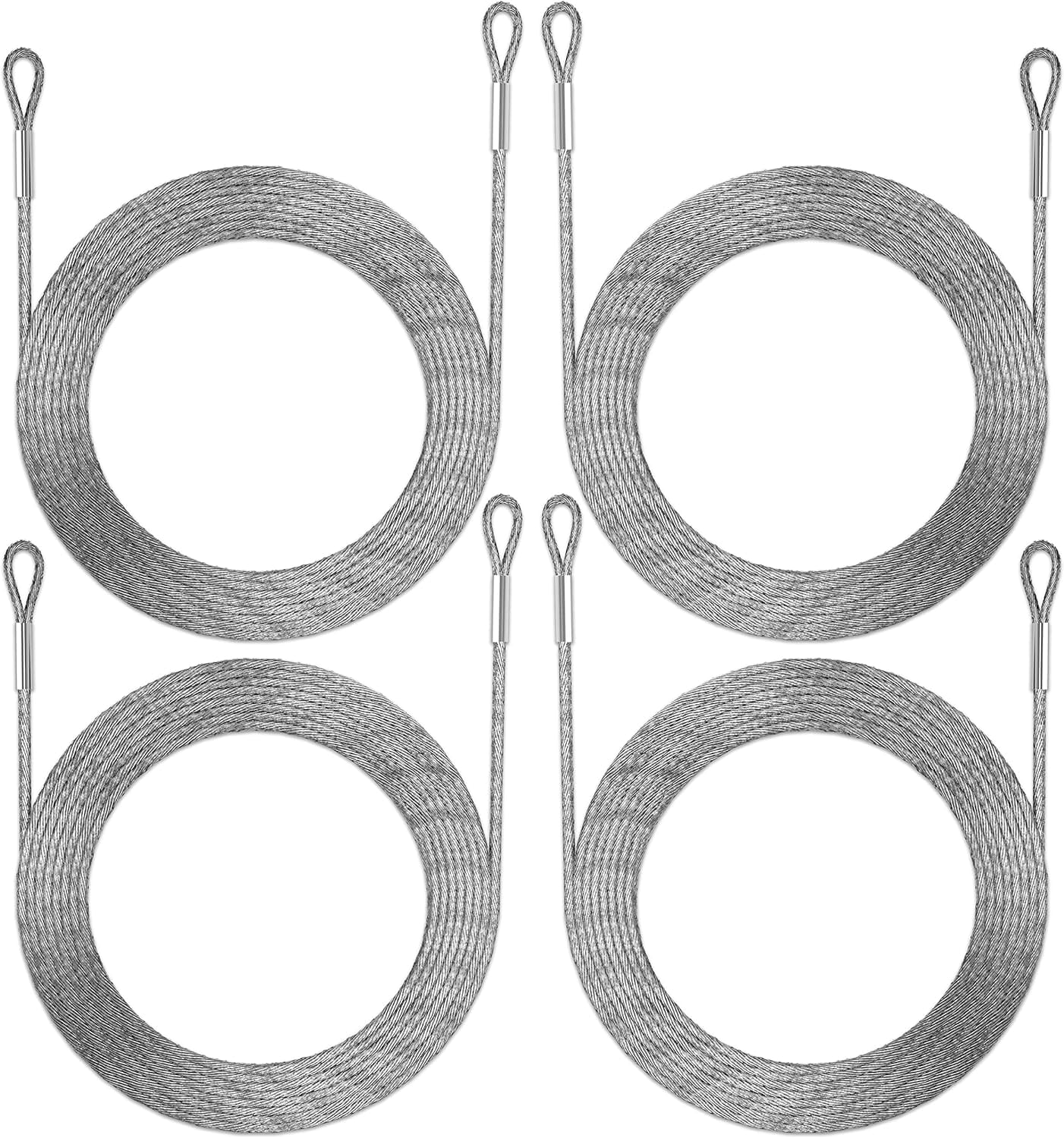 12 Feet Stainless Steel Wire Cable Rope Cable 4 PCS Set Heavy Duty for ...