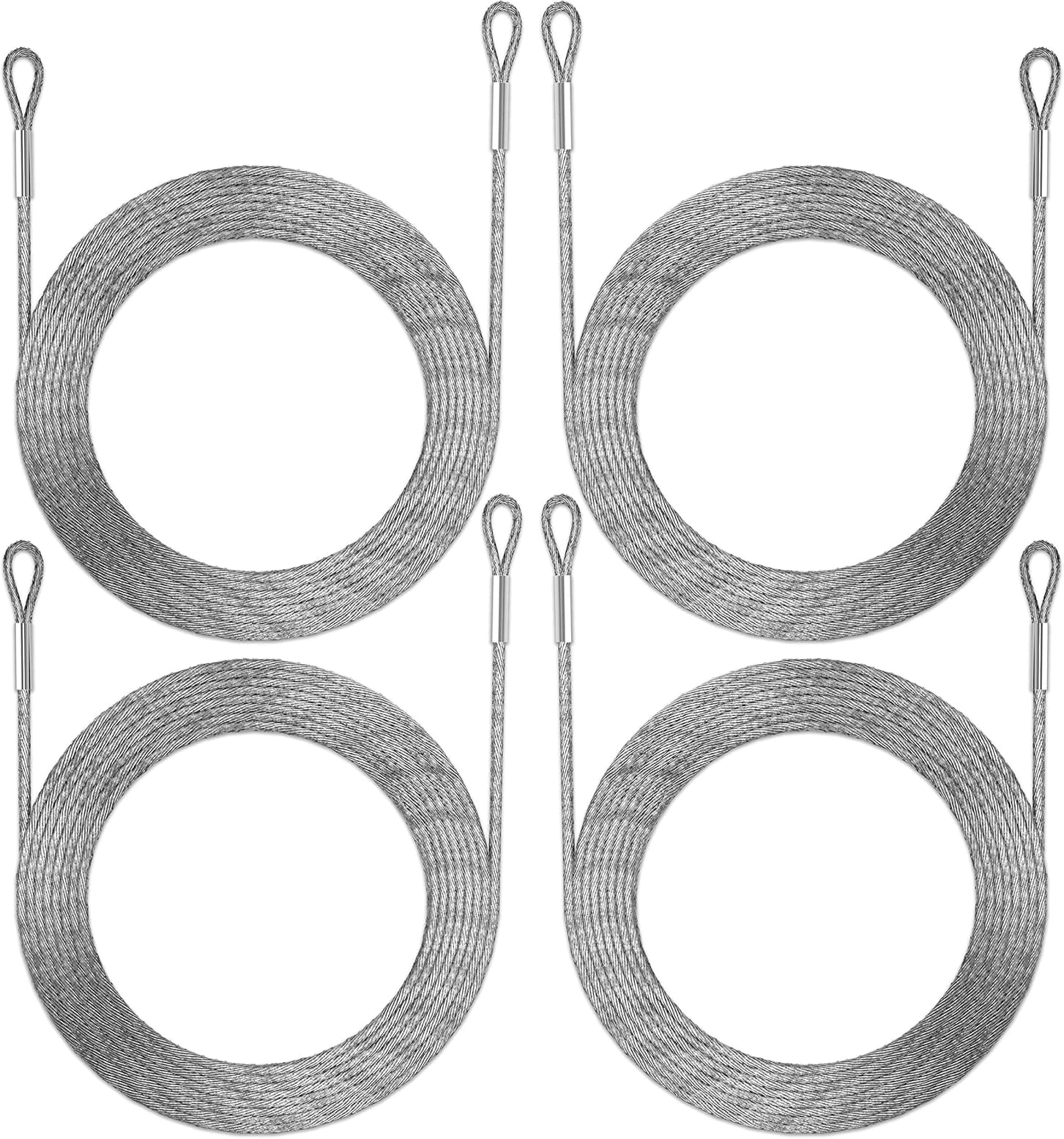 12 Feet Stainless Steel Wire Cable Rope Cable 4 PCS Set for Rectangle ...